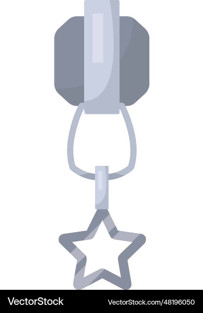 Star slider for zipper Royalty Free Vector Image