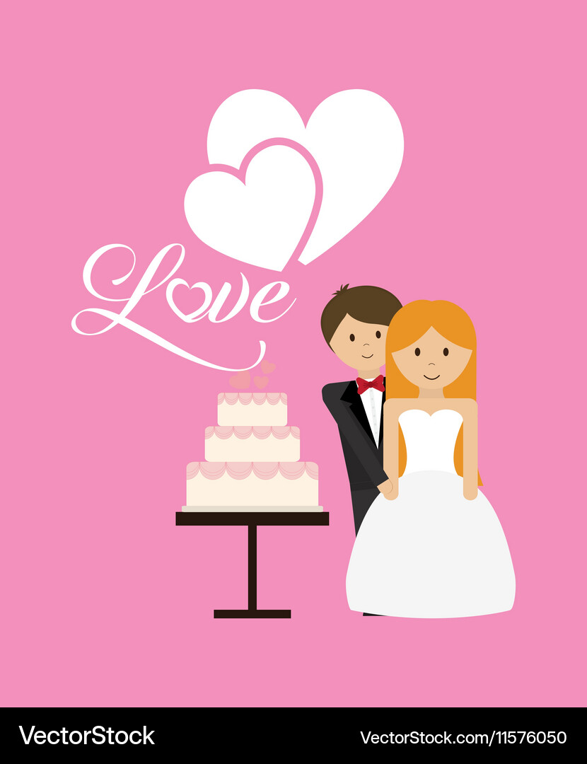 Wedding marriage love Royalty Free Vector Image