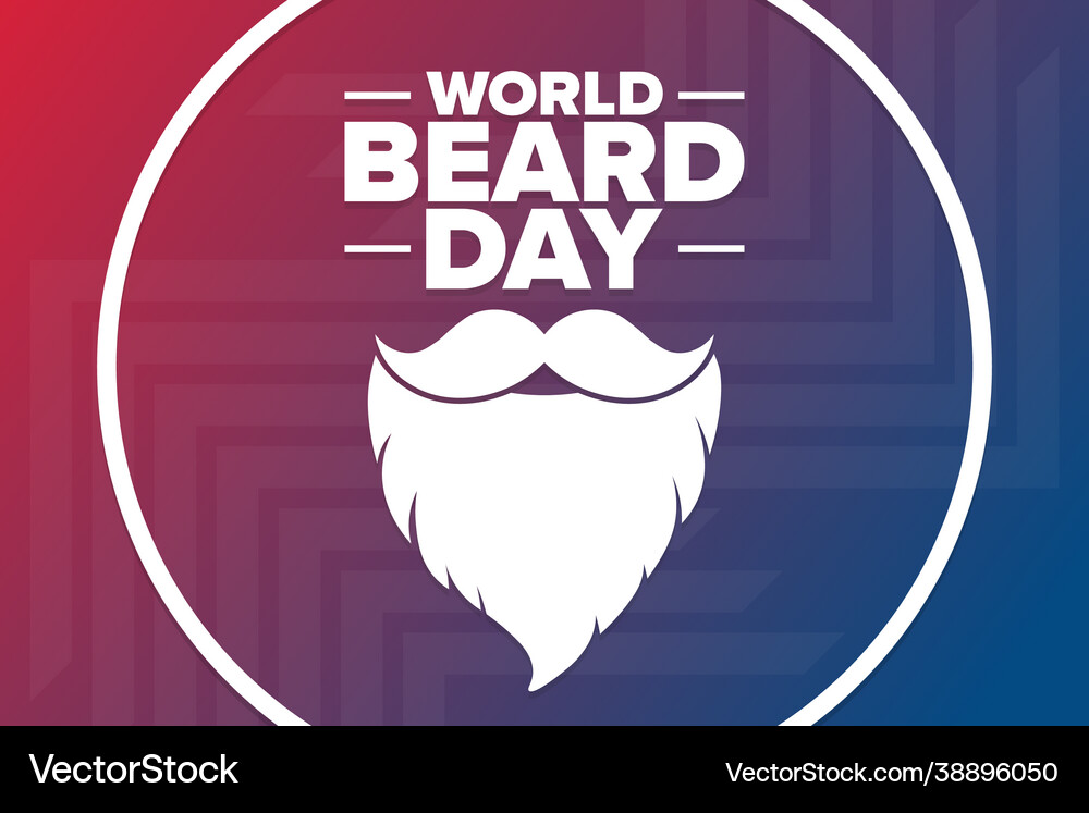 World beard day holiday concept template Vector Image