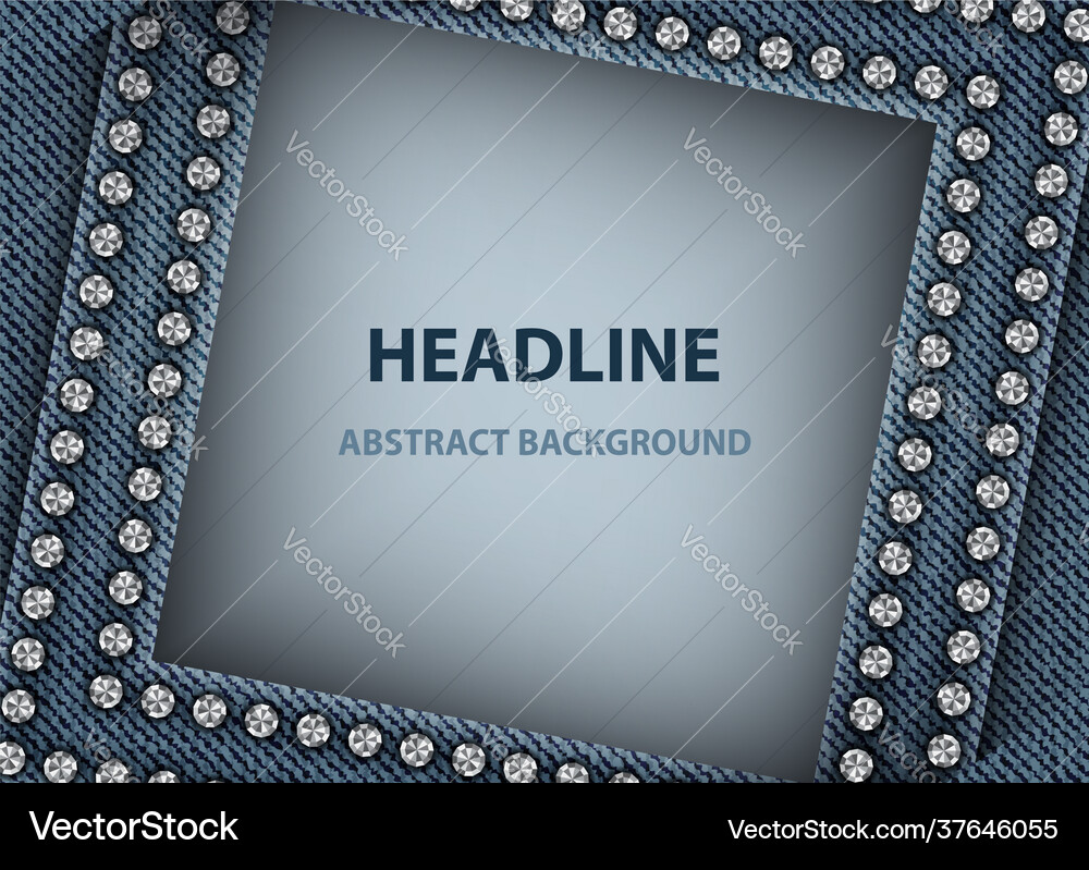 Abstract blue banner with shifted square frame Vector Image