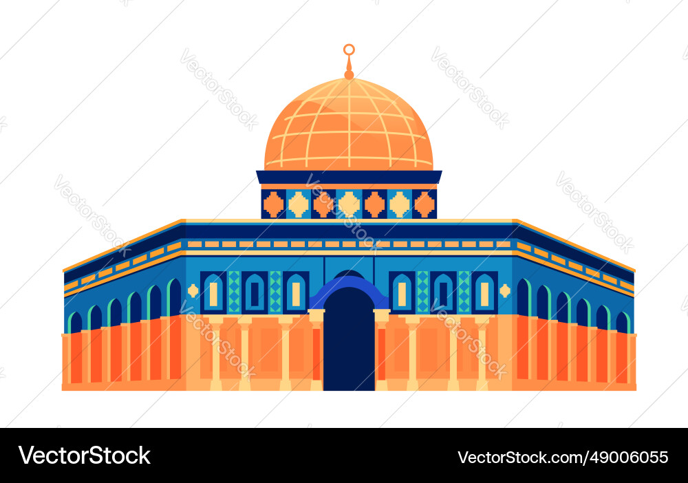 Al-aqsa mosque - modern flat design style single Vector Image