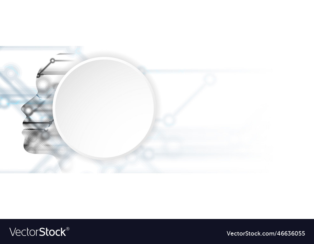 Artificial intelligence technology web background Vector Image