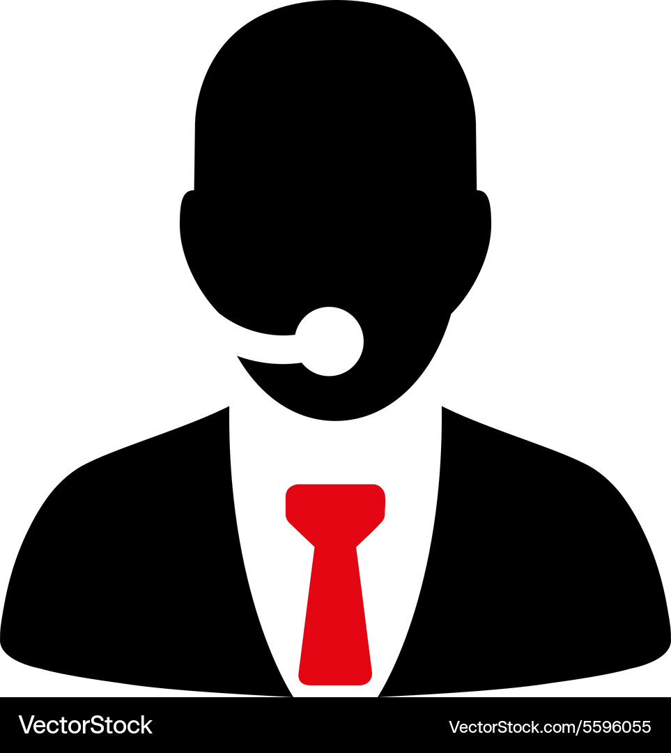 Call center operator icon from Business Bicolor Vector Image