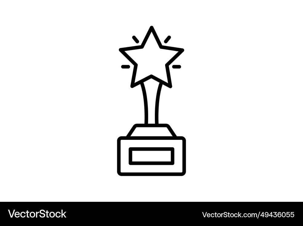 Excellence icon trophy with stars related Vector Image