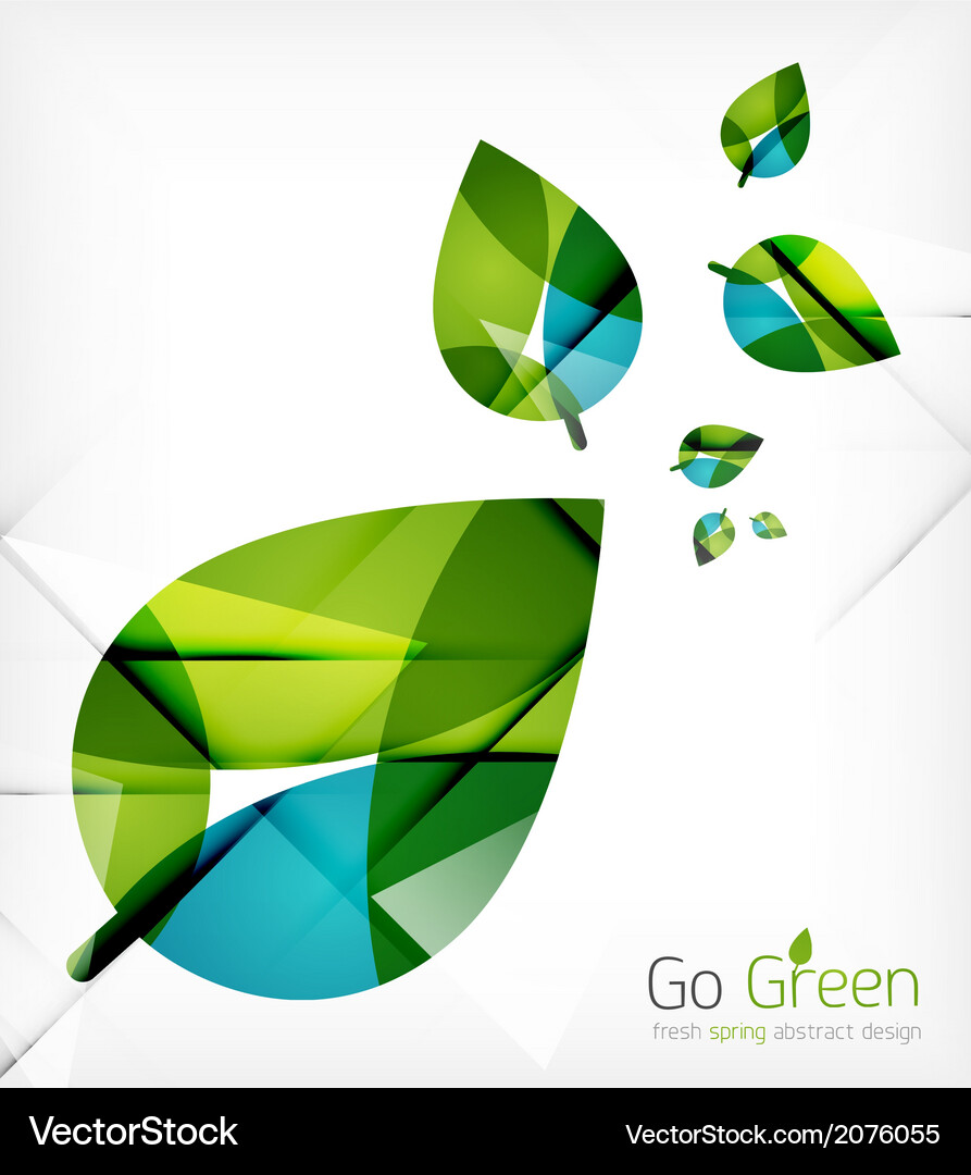 Green leaves spring nature design concept Vector Image