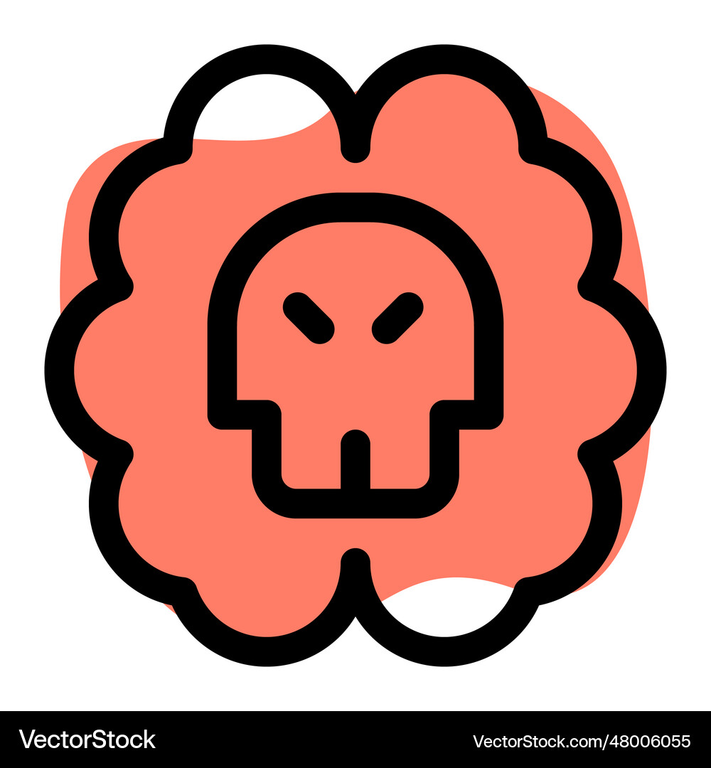 Hacked brain a malfunction in mental state Vector Image