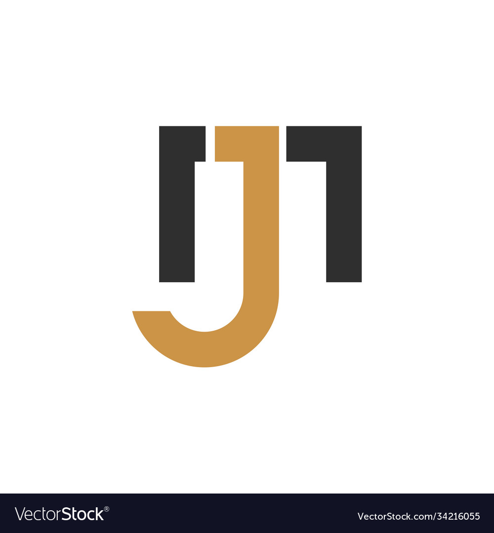 Initial letter jm logo or mj design Royalty Free Vector