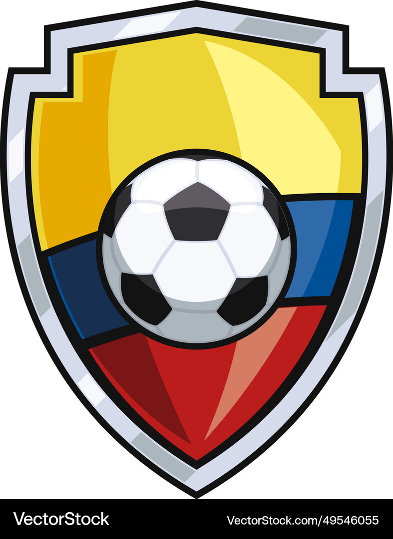 Soccer colombia emblem Royalty Free Vector Image