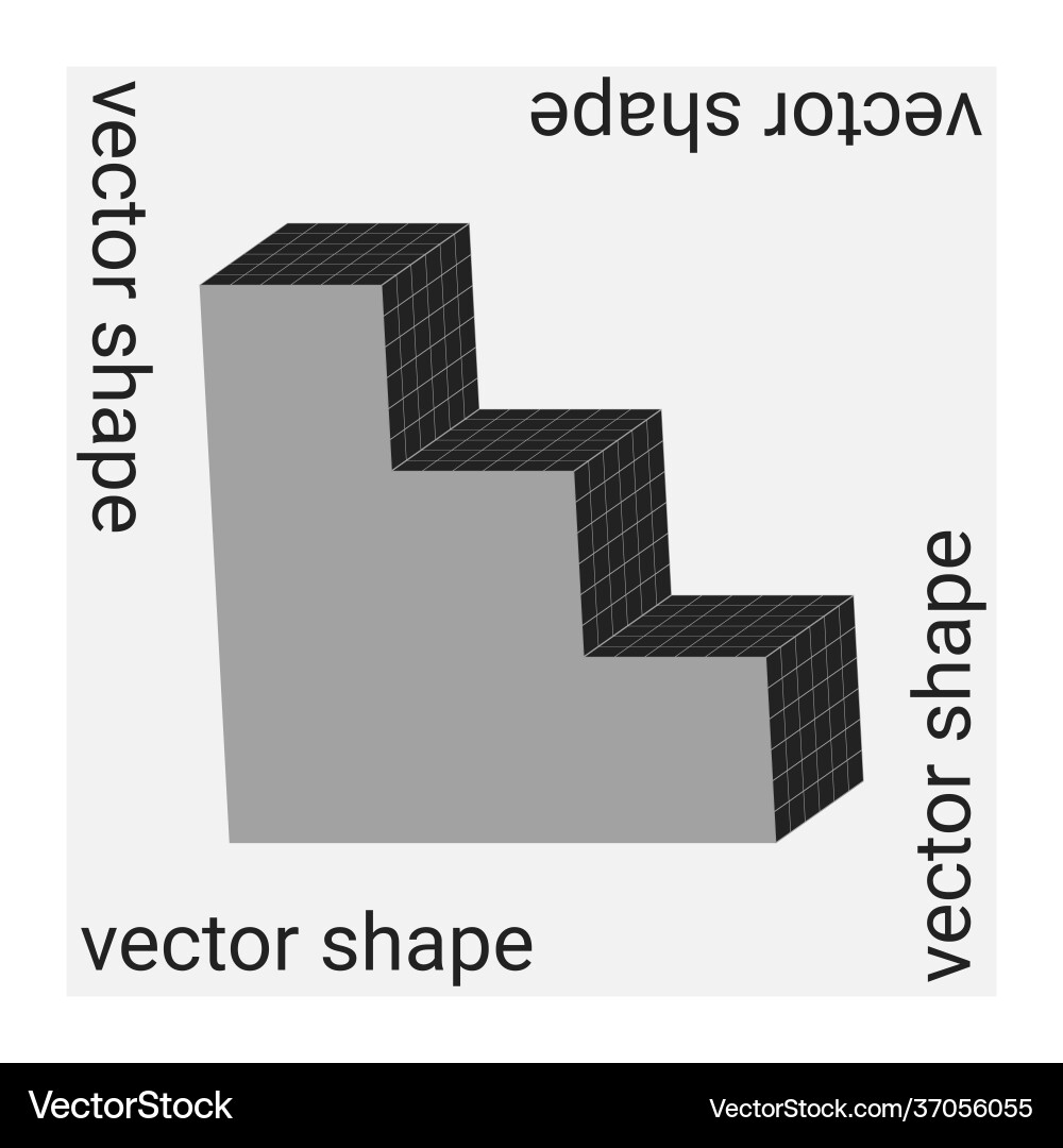 Universal trendy geometric shape isolated on grey Vector Image