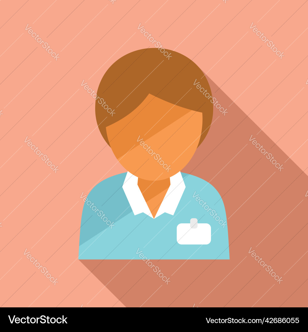 Woman expert icon flat quality Royalty Free Vector Image