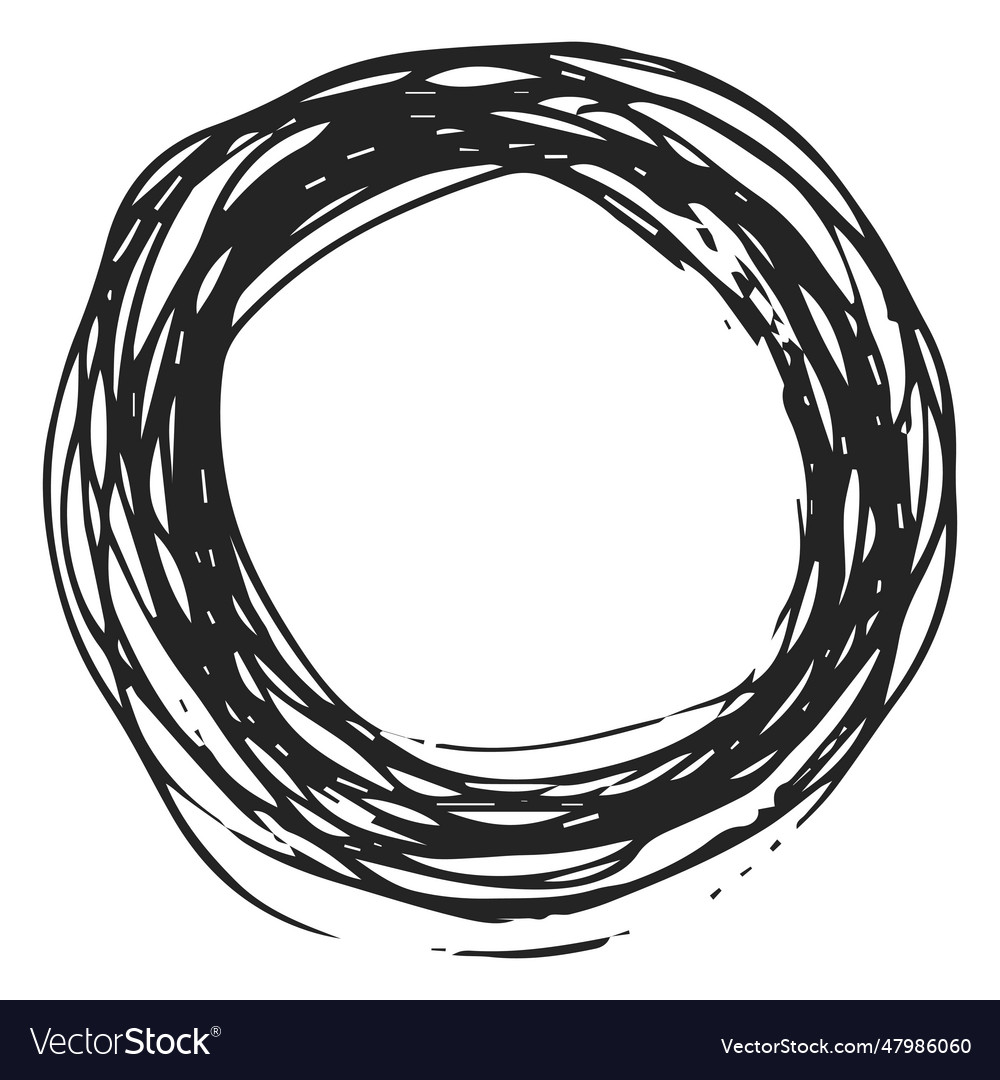Circle scribble icon Royalty Free Vector Image