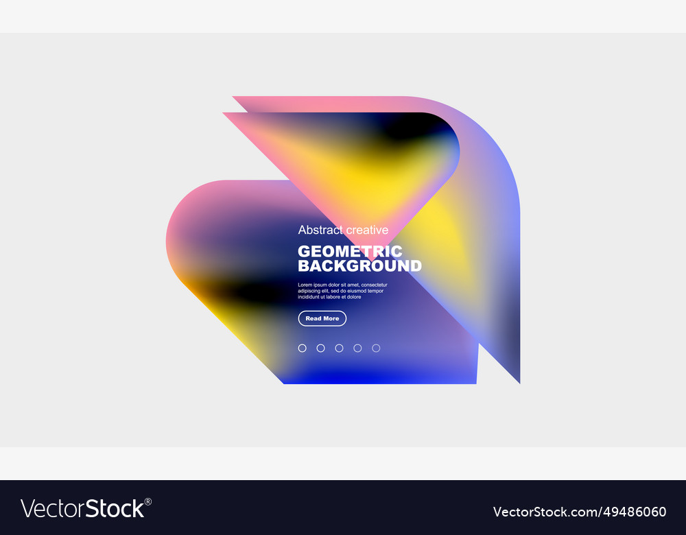Square and triangle design with fluid gradients Vector Image