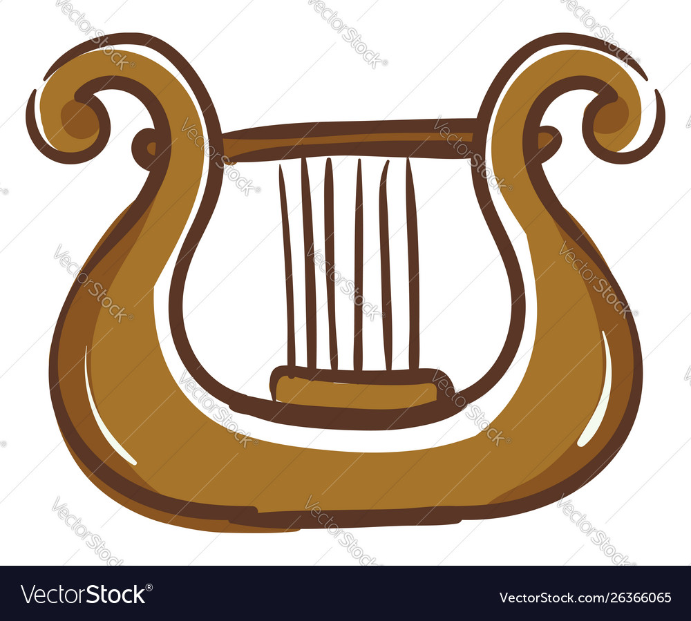 A brown harp or color Royalty Free Vector Image