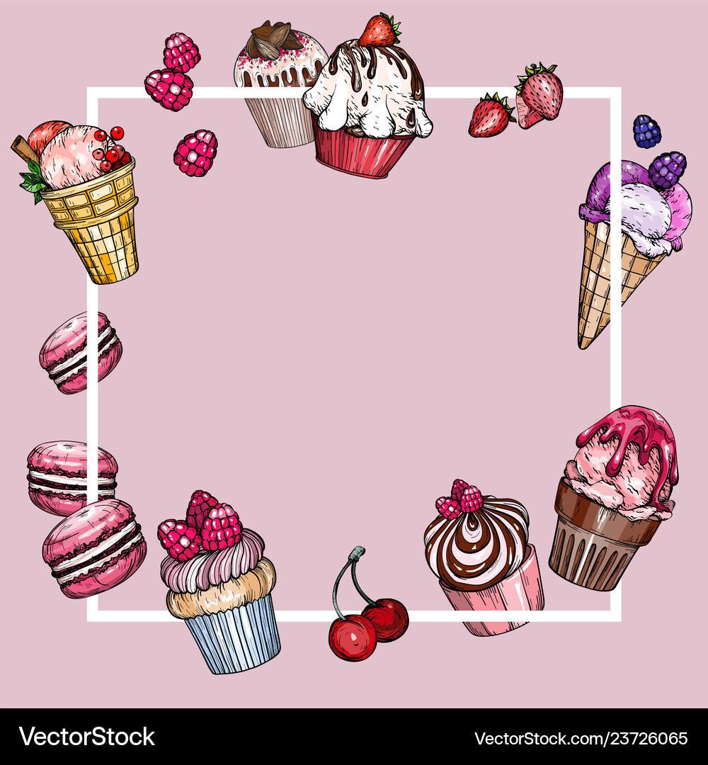 Banner with hand drawn for cafe bar Royalty Free Vector