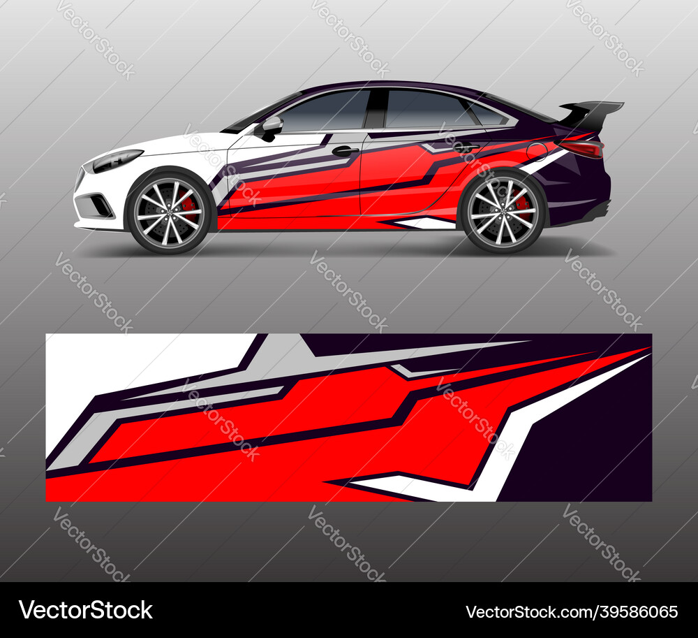 Car decal graphic wrap vinyl sticker Royalty Free Vector