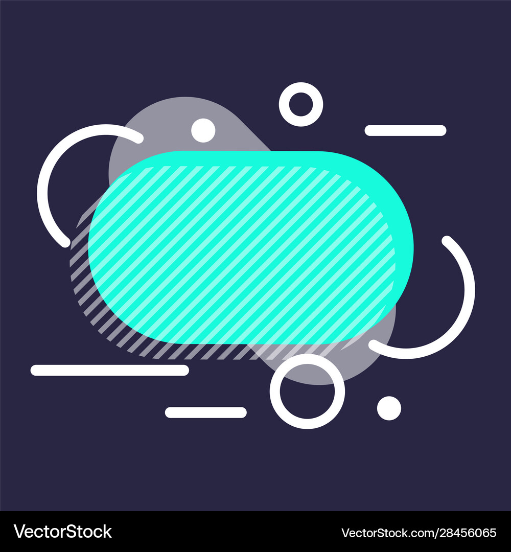 Color dynamic geometric form abstract banner badge