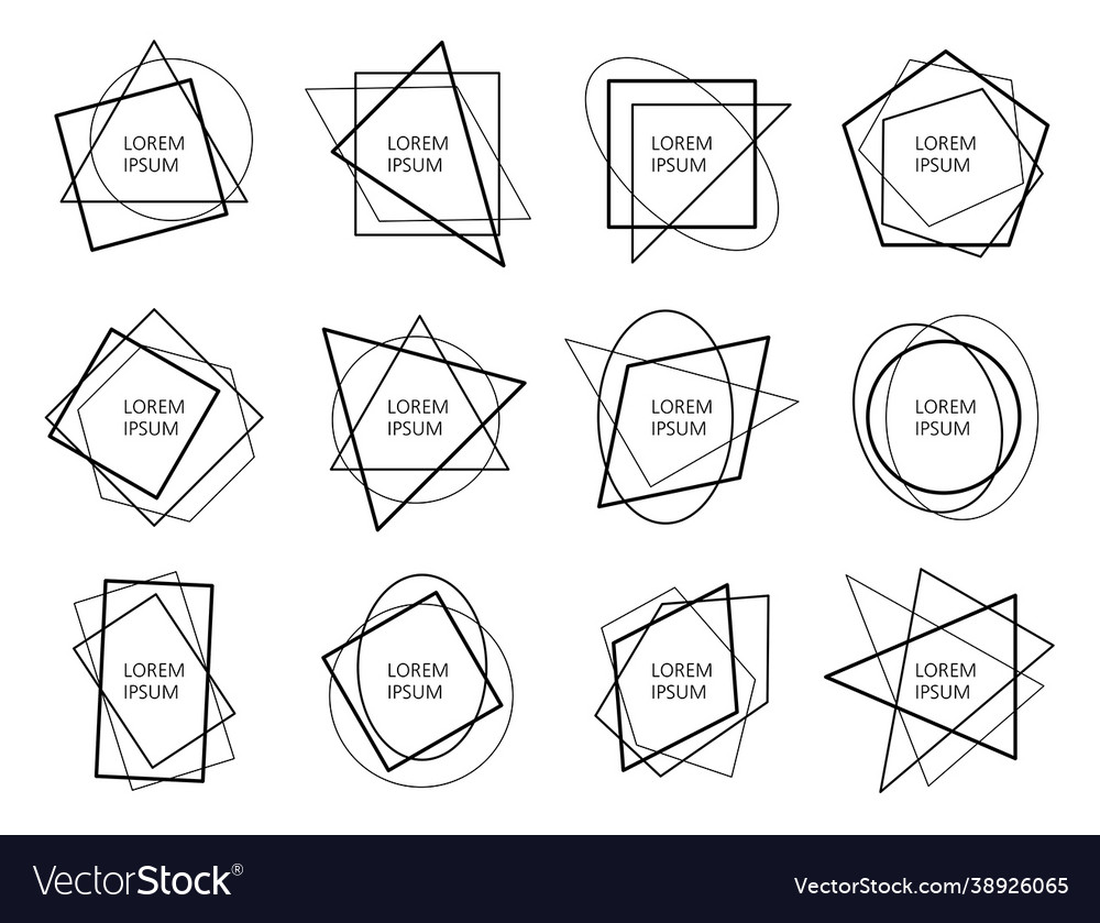 Geometric frames Royalty Free Vector Image - VectorStock