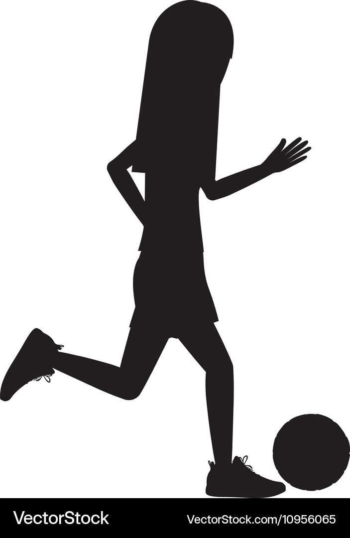 Girl playing soccer design Royalty Free Vector Image