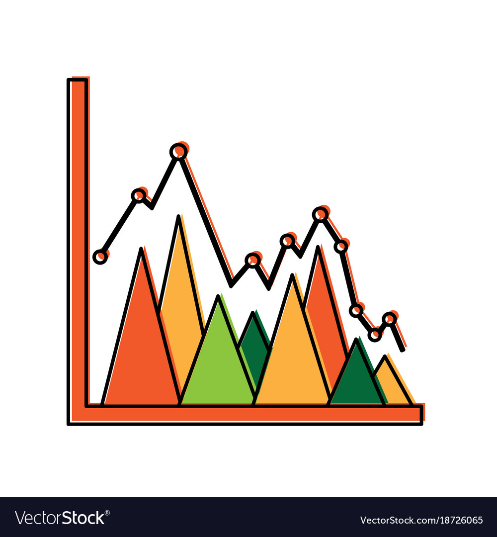 Graph chart icon image Royalty Free Vector Image