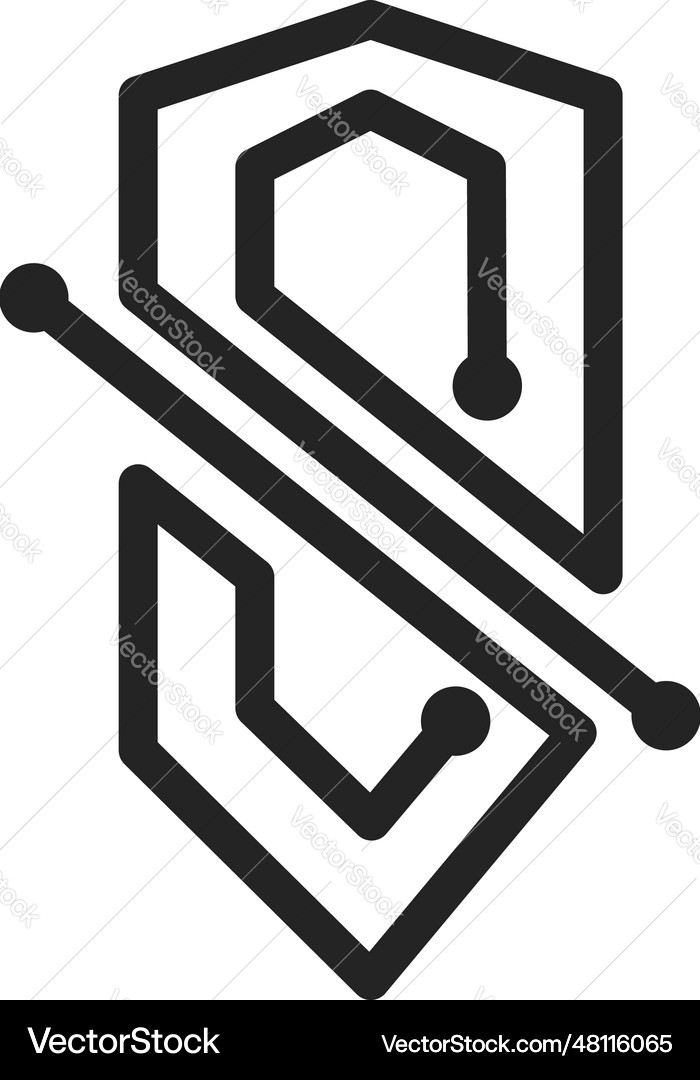 Guard logo template icon brand identity isolated Vector Image