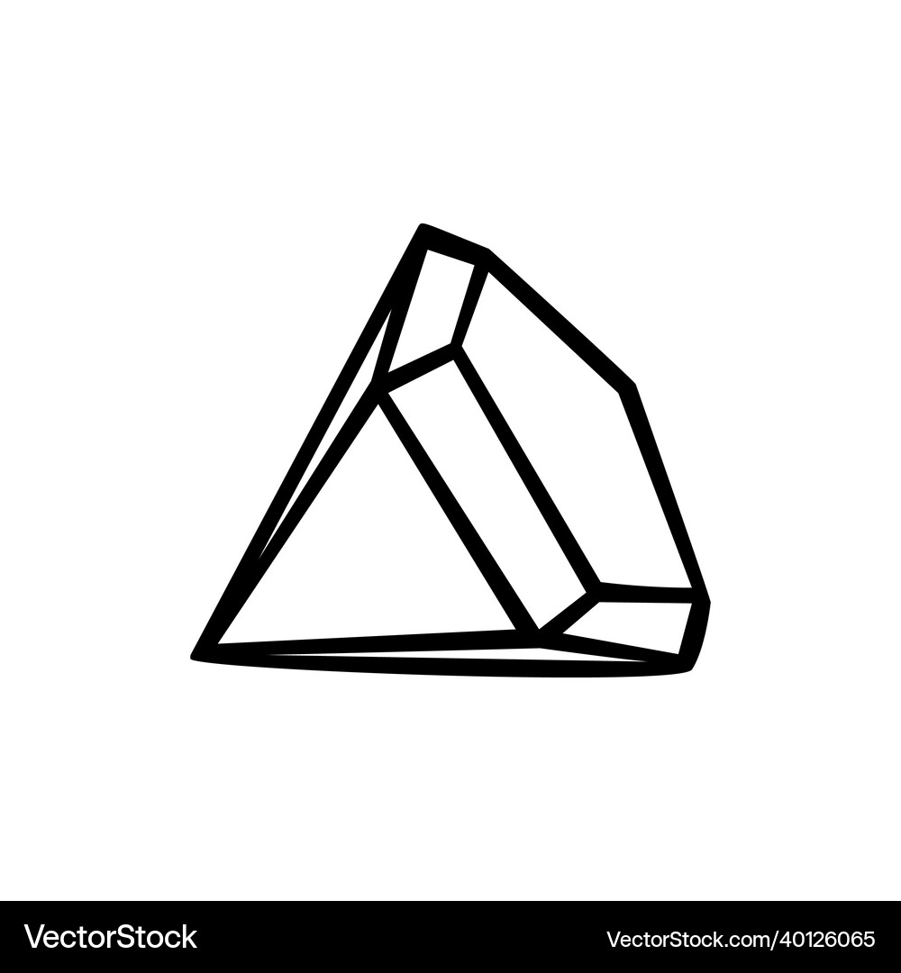 Hand drawn diamond for decoration shining symbol Vector Image