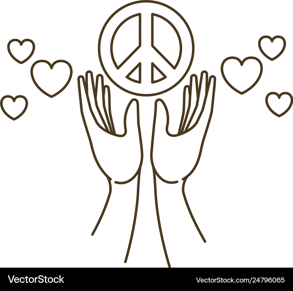 Hands receiving world peace avatar character Vector Image