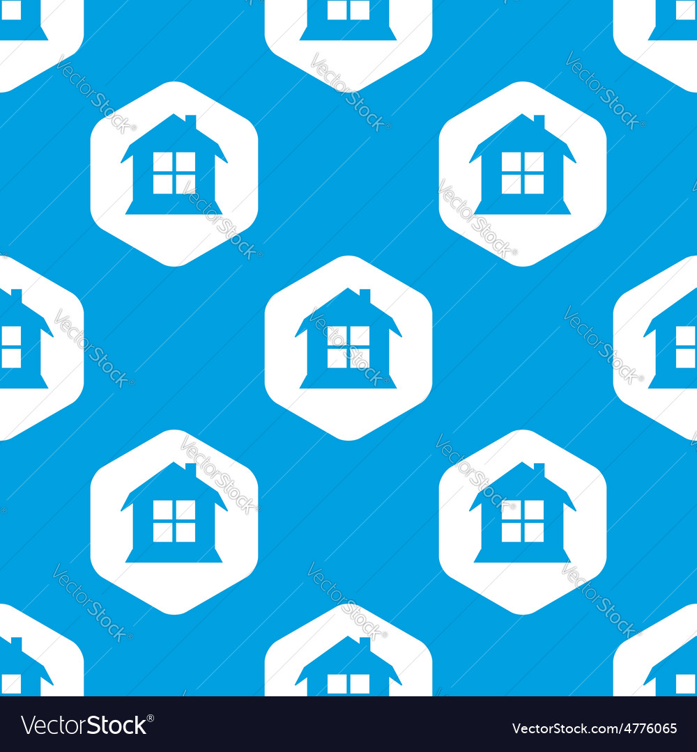 House hexagon pattern Royalty Free Vector Image