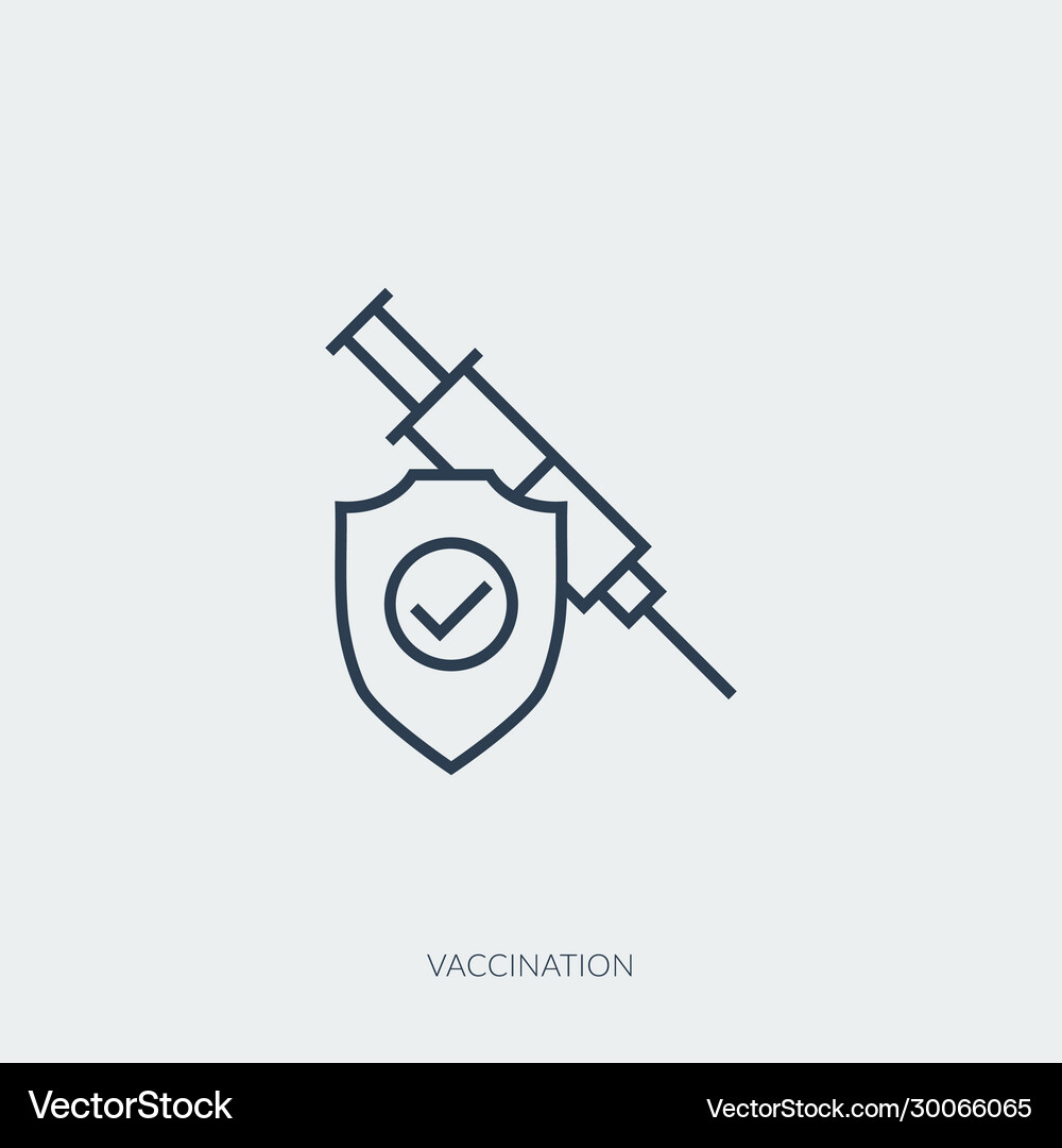 Isolated medical icon vaccination Royalty Free Vector Image