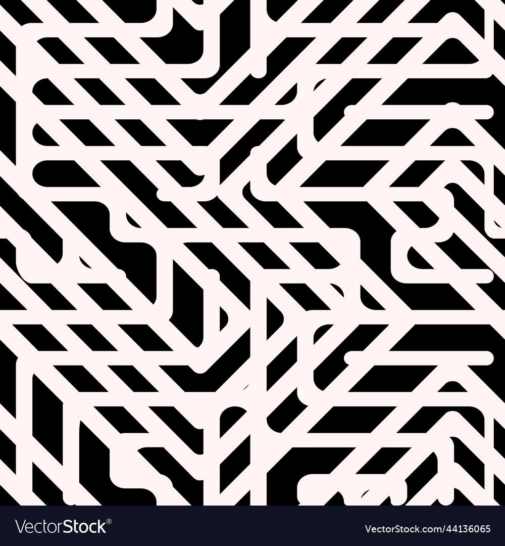 Monochrome Geometric Seamless Pattern Royalty Free Vector