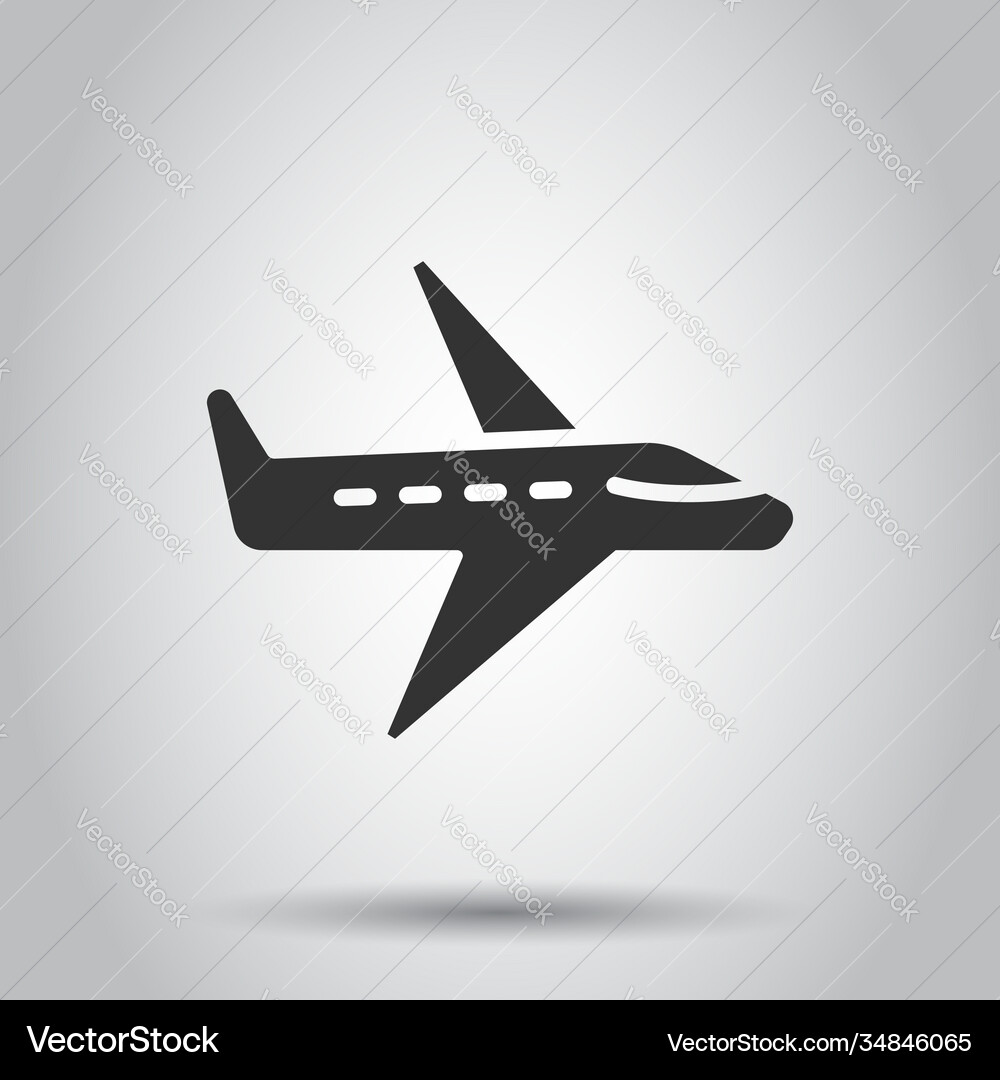 Plane icon in flat style airplane on white Vector Image
