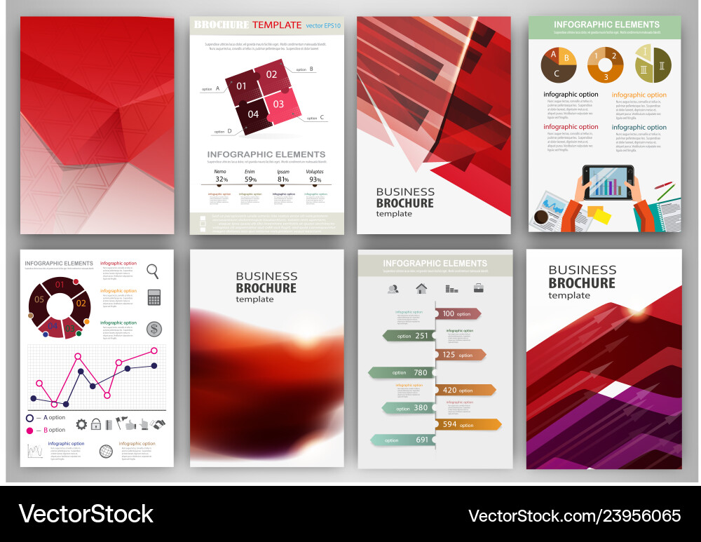 Red business backgrounds and abstract concept Vector Image