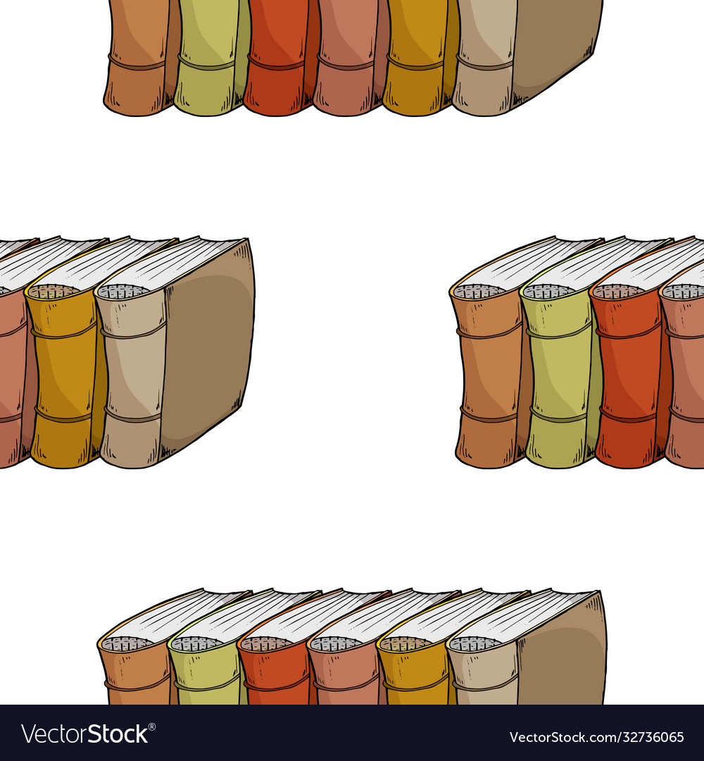 Seamless pattern from books a tutorial book Vector Image