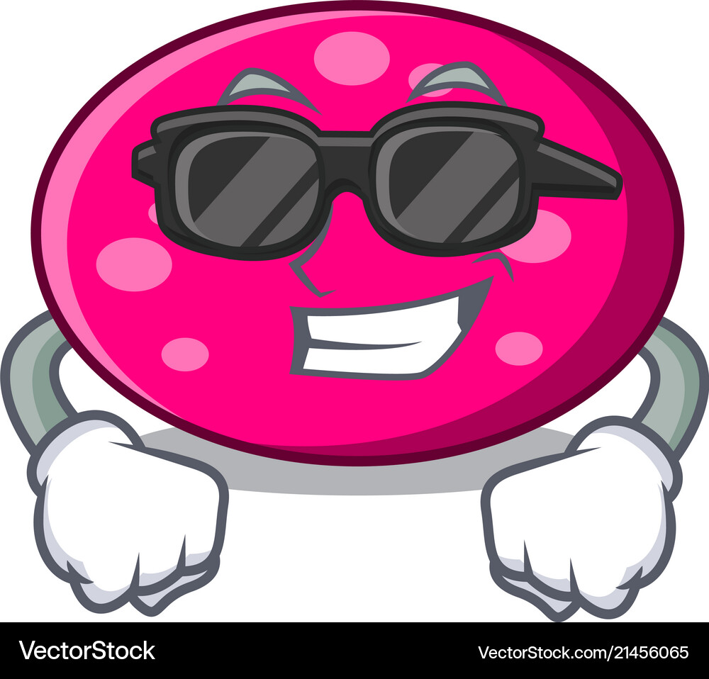 Super cool ellipse character cartoon style Vector Image