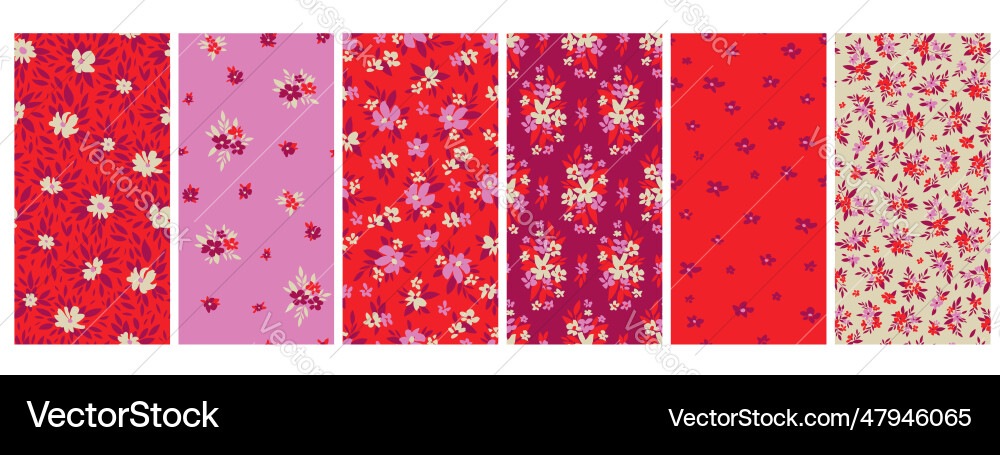 Trendy floral background with elegant small Vector Image