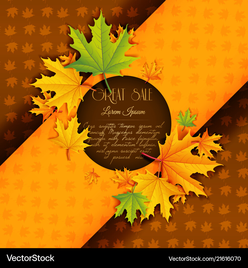 Abstract autumn advertising template Royalty Free Vector
