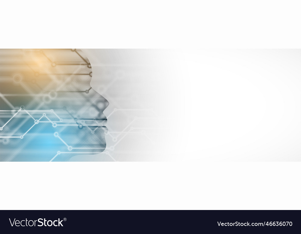 Artificial intelligence technology web background Vector Image