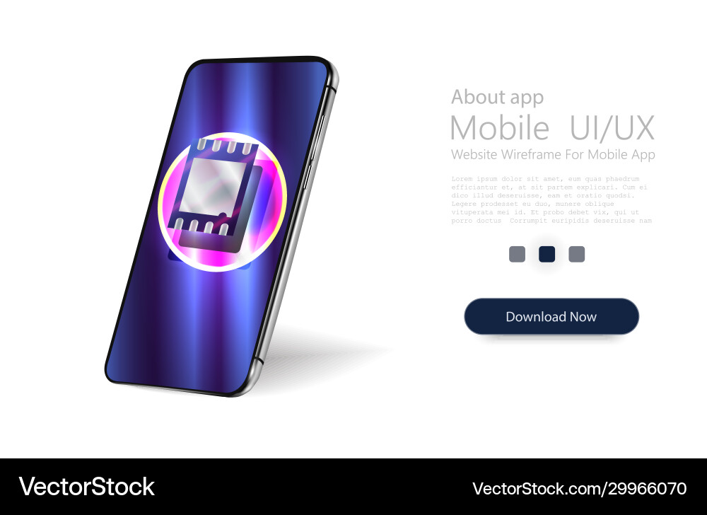 Esim card chip sign embedded sim concept new Vector Image