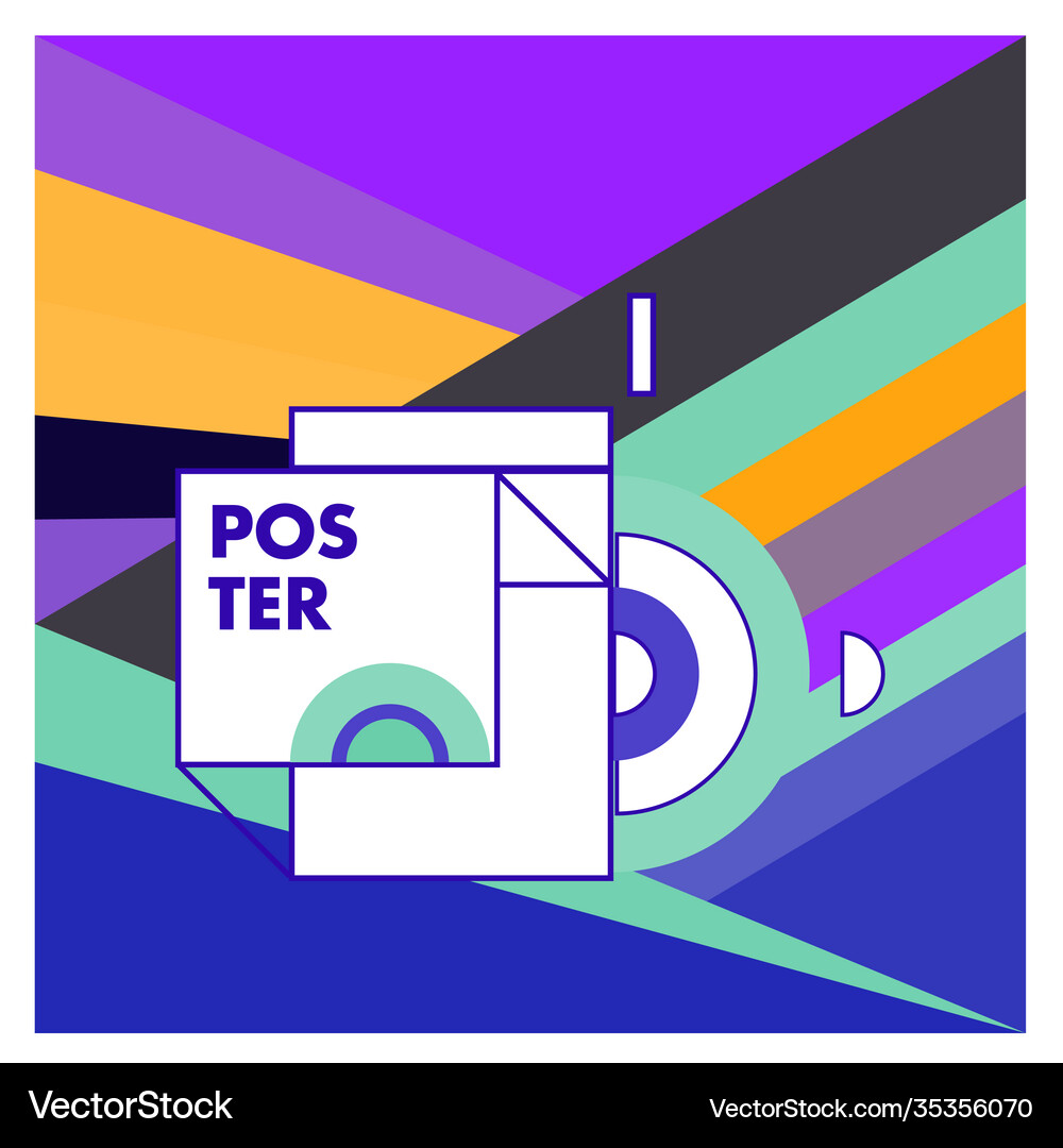 Geometric colorful pattern for poster and banner Vector Image