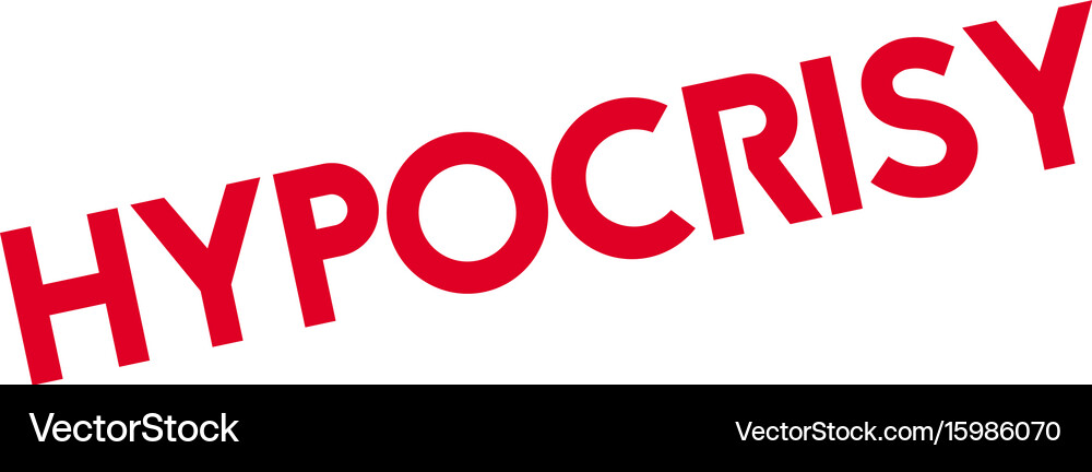 Hypocrisy rubber stamp Royalty Free Vector Image