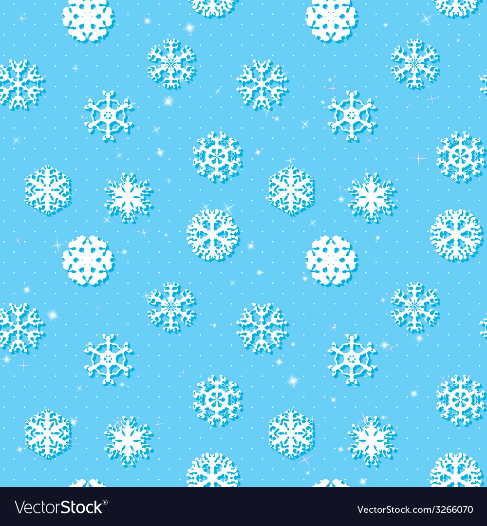 Snowflakes winter seamless texture endless pattern