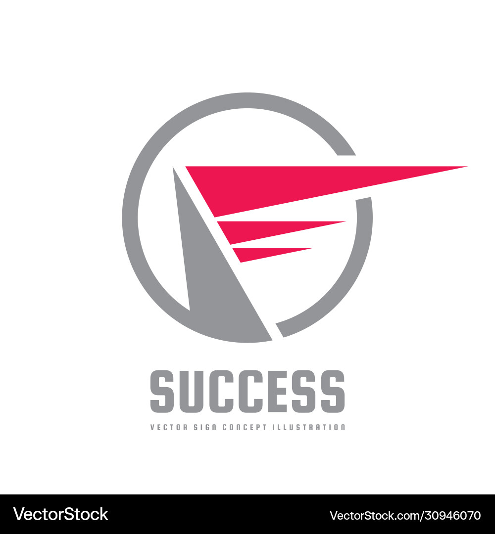 Success - business logo template concept Vector Image