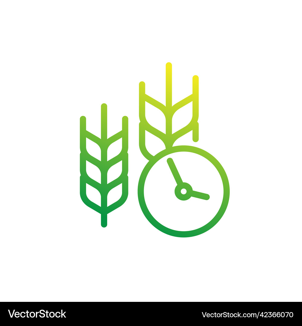Time to harvest line icon Royalty Free Vector Image