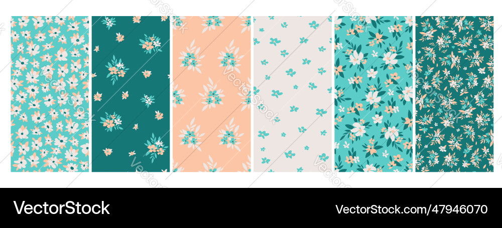 Trendy floral background with elegant small Vector Image