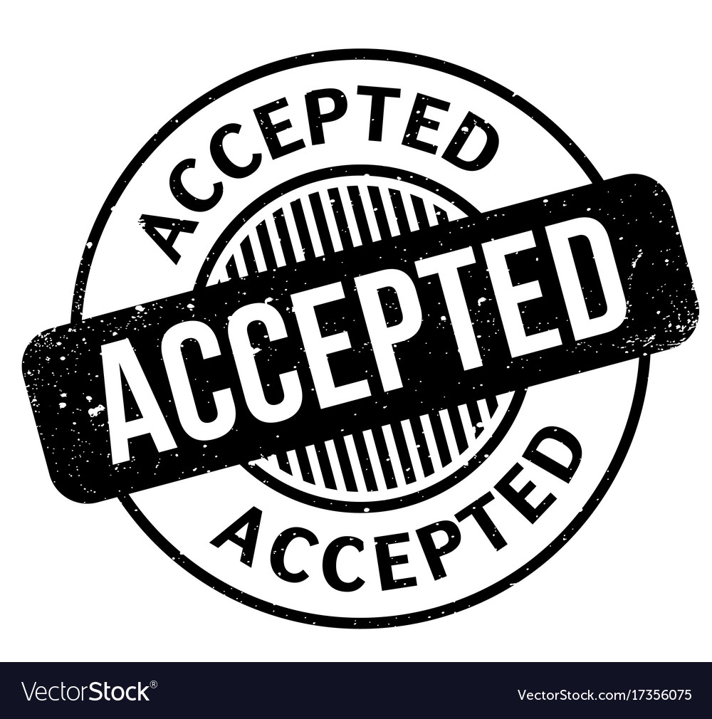 Accepted rubber stamp Royalty Free Vector Image Accepted rubber stamp Royalty Free Vector Image