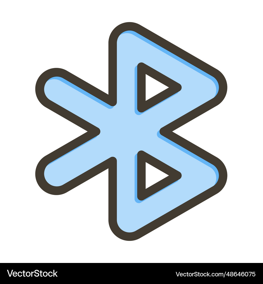 Bluetooth thick line filled colors for personal Vector Image