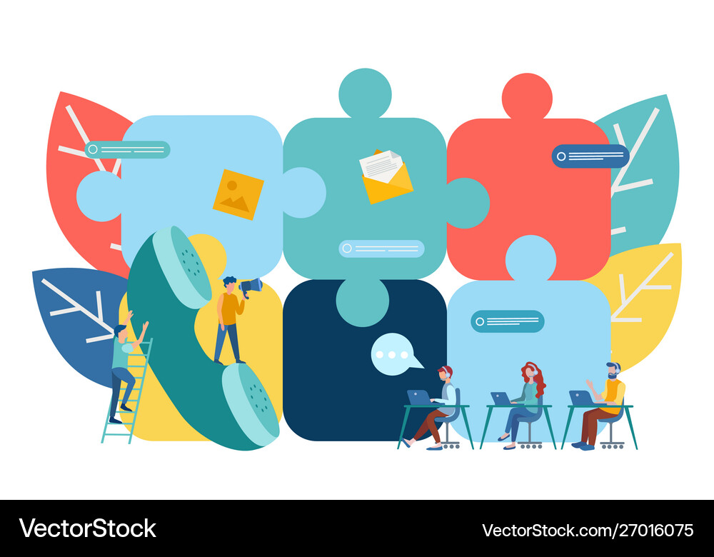 Call center customer service Royalty Free Vector Image