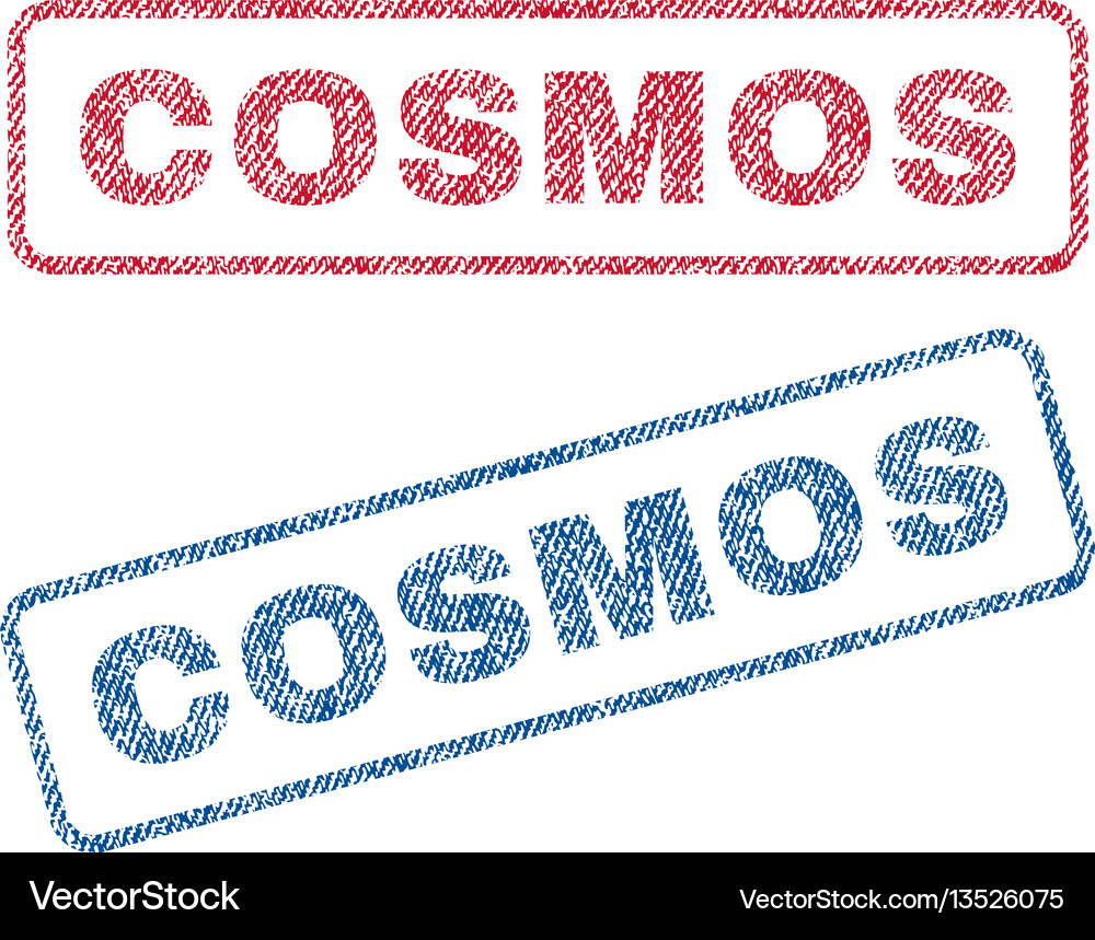 Cosmos textile stamps Royalty Free Vector Image