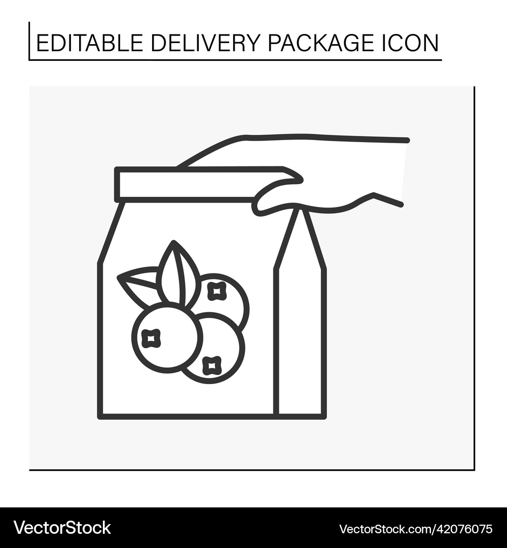 Courier shipping line icon Royalty Free Vector Image