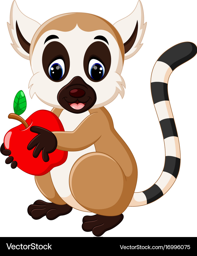 Cute lemur cartoon Royalty Free Vector Image - VectorStock