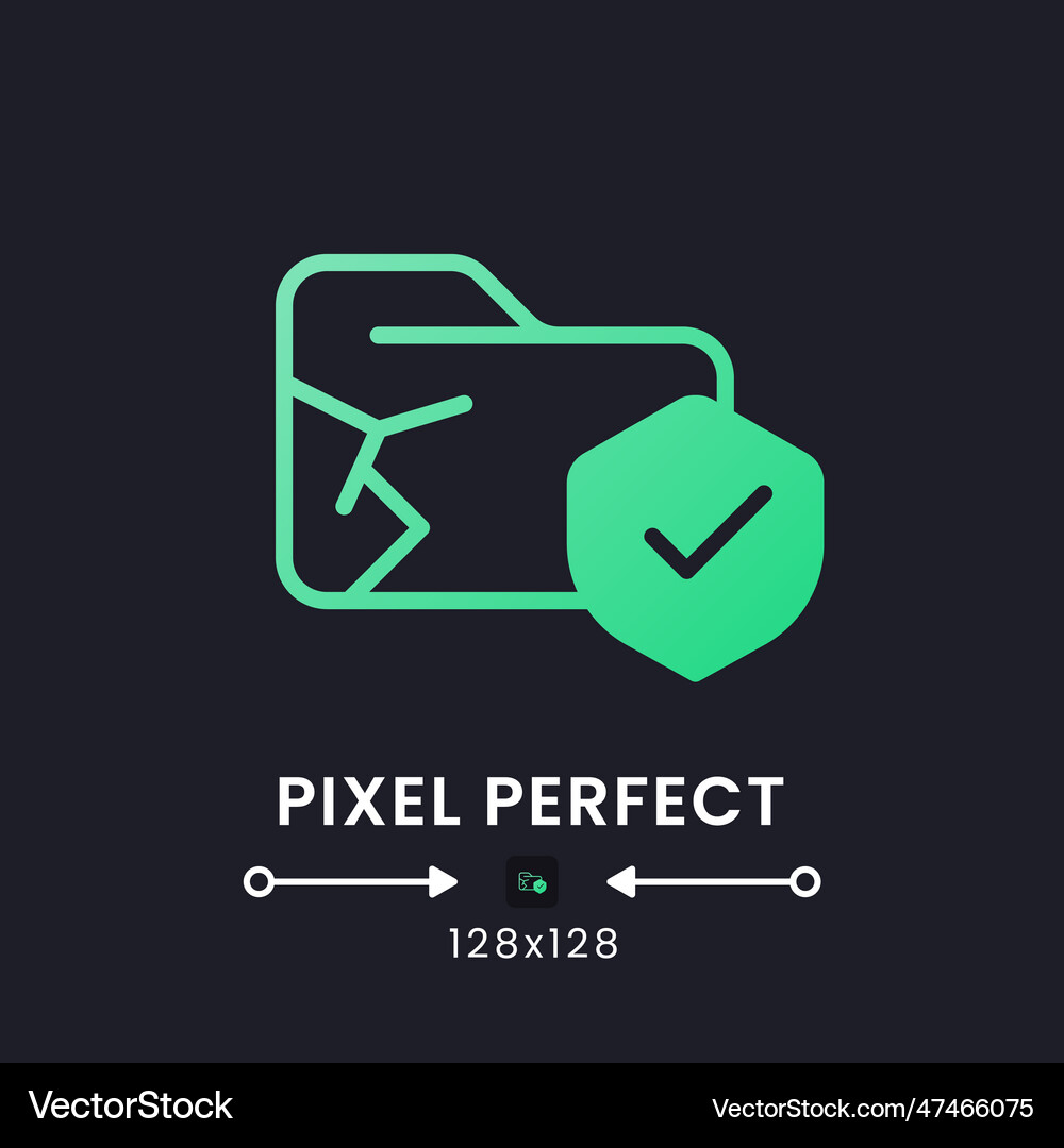 Data loss prevention green solid gradient desktop Vector Image